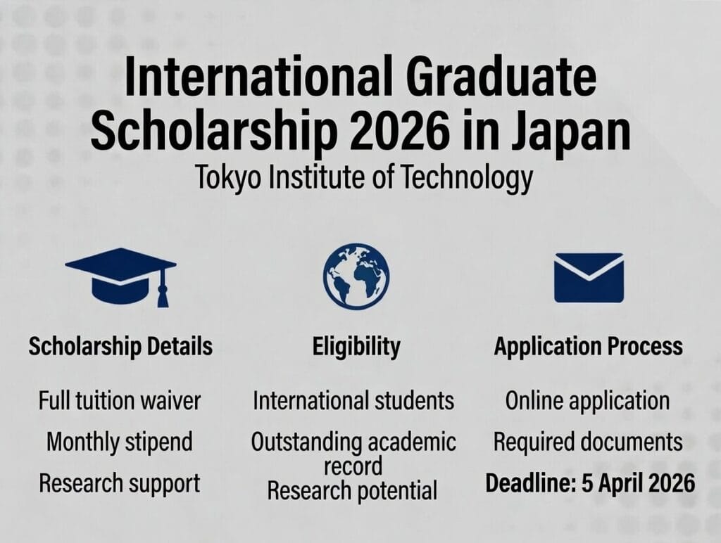 International Graduate Scholarship 2026 in Japan at Tokyo Institute of ...